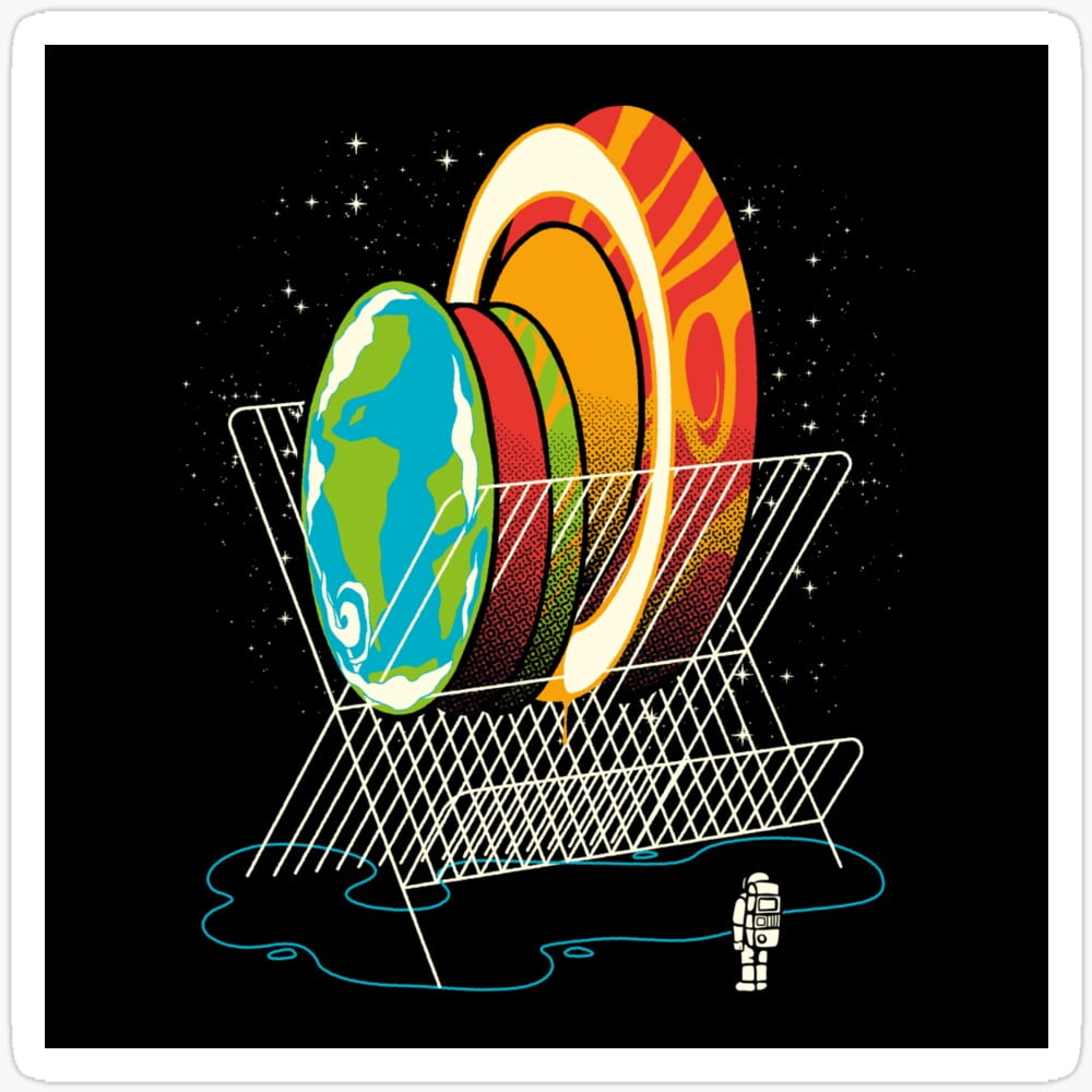 Kira Sticker - Flat Mars Flat Planets Sticker - Walmart.com