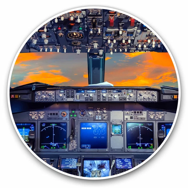 Kira Sticker With Flight Deck Aeroplane Cockpit Pilot Cool Gift ...