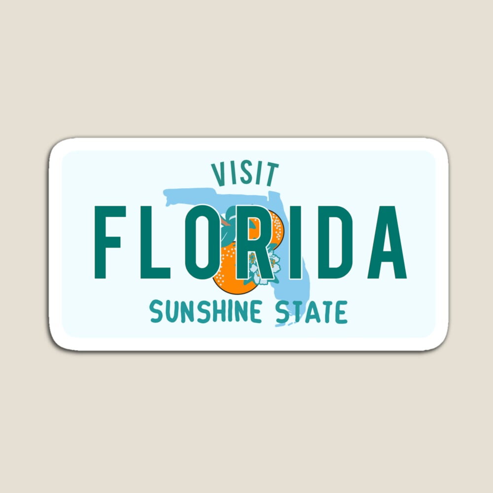 Kira Sticker With Florida Vintage License Plate Sticker Sticker ...