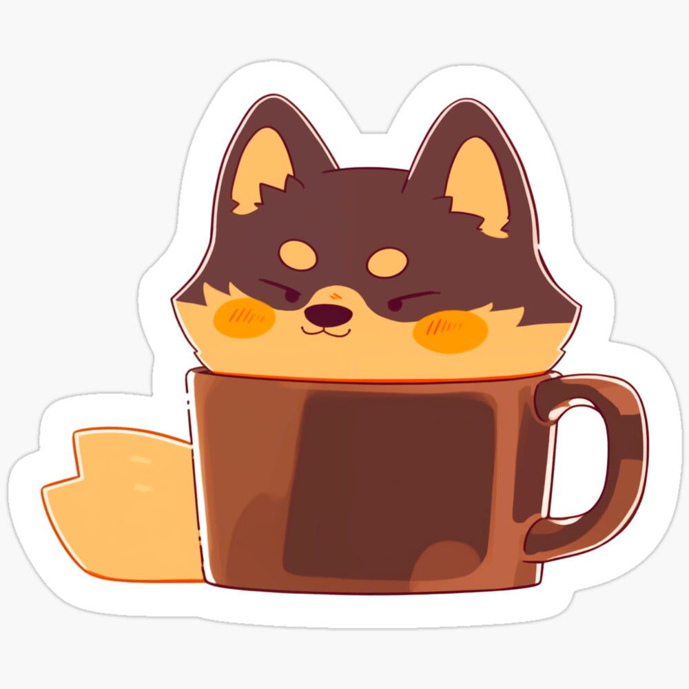 Kira Sticker - Fluffer Mocha-Paws Gift For You - Phone Stickers ...