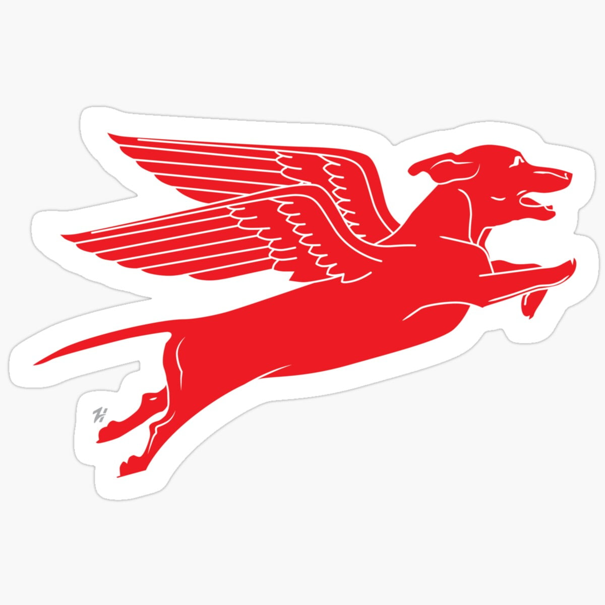 Kira Sticker - Flying Dachshund Sticker, Funny Waterproof Decal For Pet ...