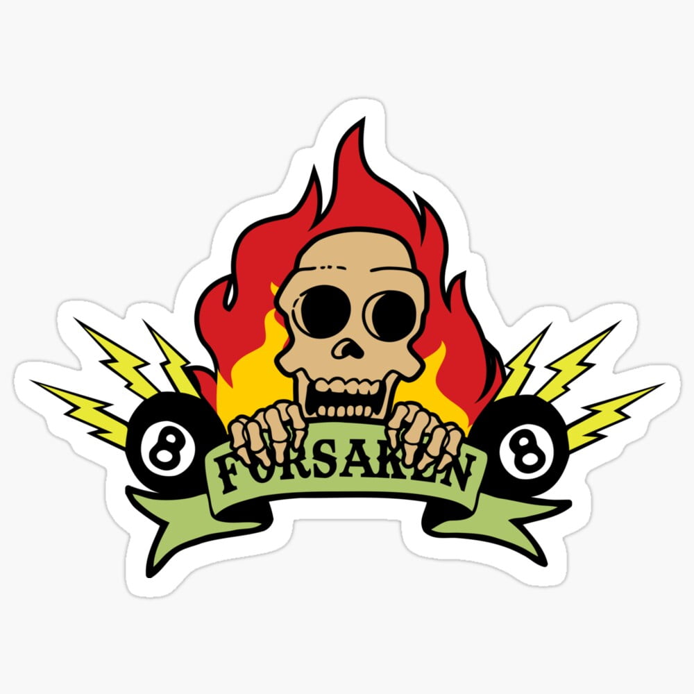 Kira Sticker - Forsaken 8 Ball Tattoo - Phone Stickers, Waterproof ...