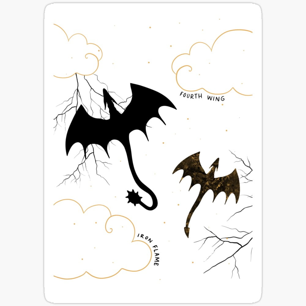 Kira Sticker - Fourth Wing, Iron Flame Sticker - Walmart.com