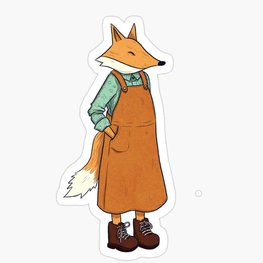 Kira Sticker - Fox - Ready For Work - Phone Stickers, Waterproof Decals ...