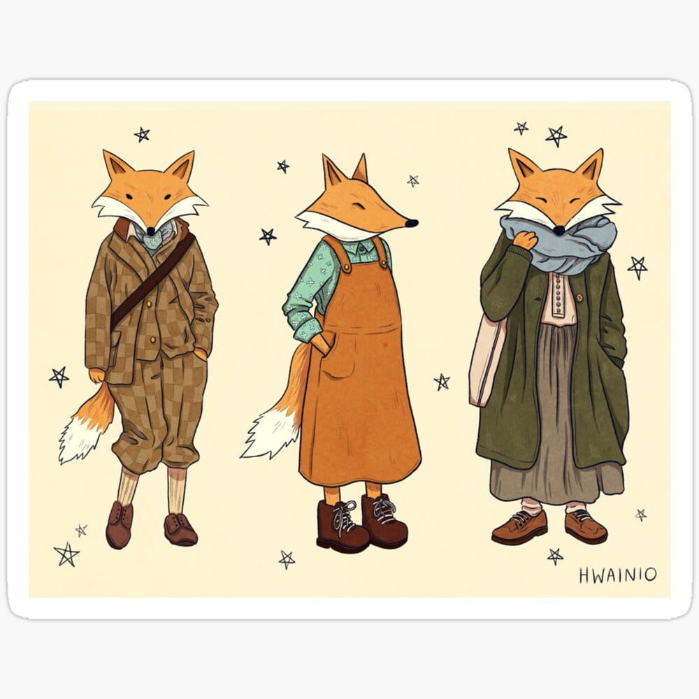 Kira Sticker - Foxy Fox - Phone Stickers, Waterproof Decals Water Bottles, - Walmart.com