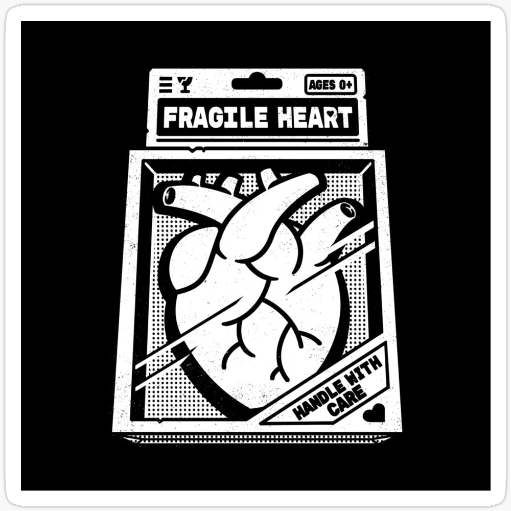 Kira Sticker - Fragile Heart Sticker - Walmart.com