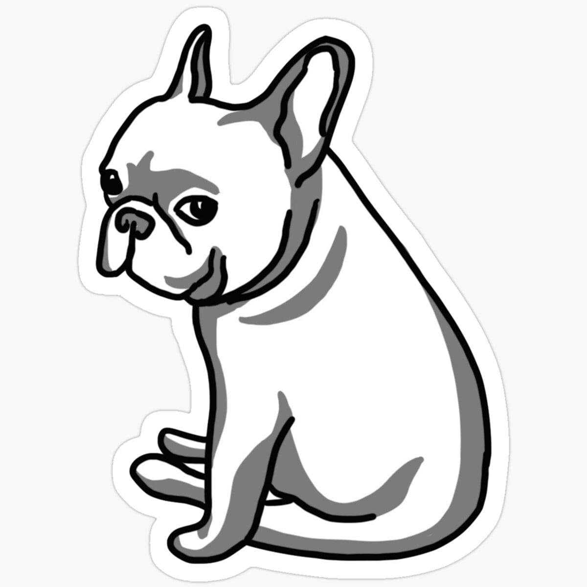 Kira Sticker - French Bulldog Sticker, Funny Waterproof Decal For Pet ...