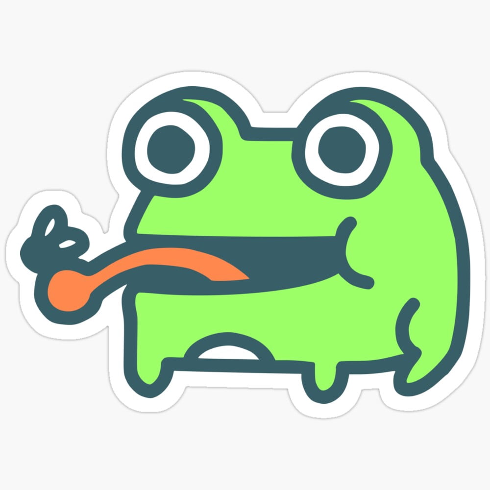 Kira Sticker - Frog And Fly Sticker - Walmart.com