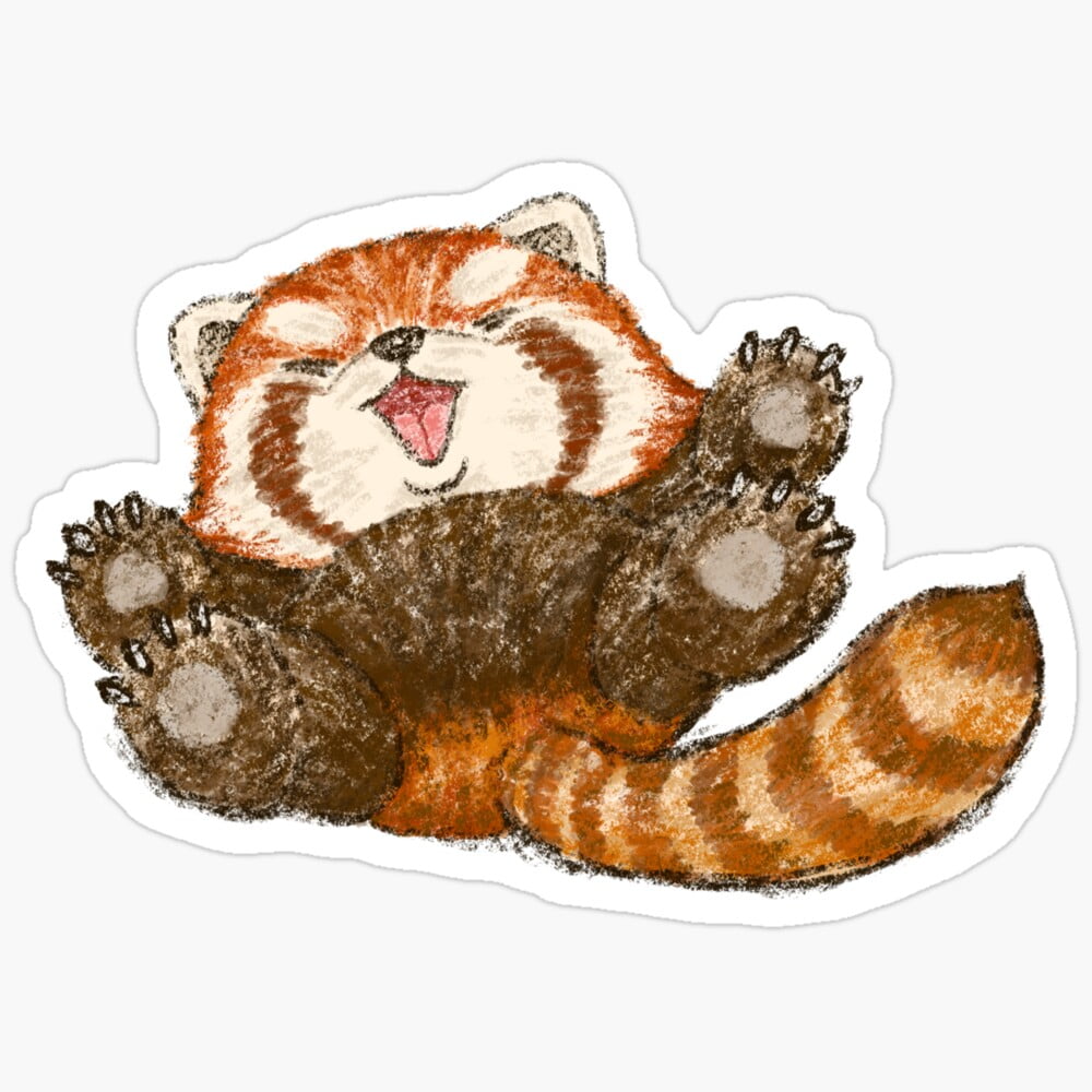 Kira Sticker - Frolicking Red Panda Gift For You - Phone Stickers ...