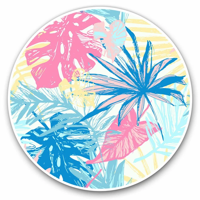 Kira Sticker With Funky Tropical Leaves Surf Style Cool Gift Decorative ...