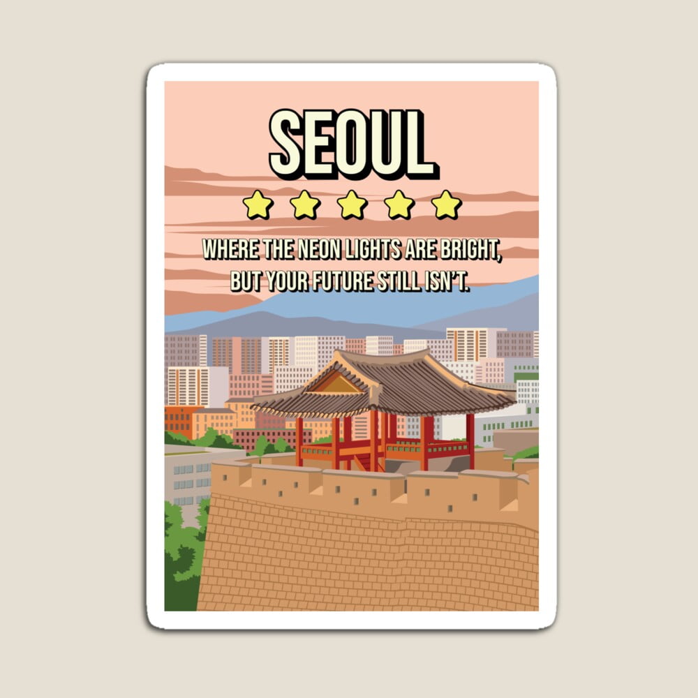 Kira Sticker With Funny 5 Star Seoul South Korea Dark Humor Travel ...