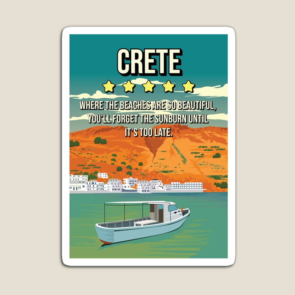 Kira Sticker With Funny Crete Greece Greek Island 5 Star Review Travel ...