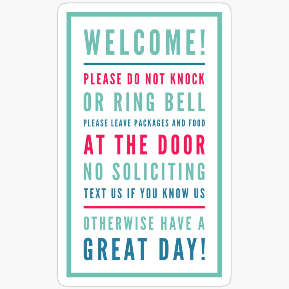 Kira Sticker - Funny Go Away No Soliciting House Decor Decoration ...