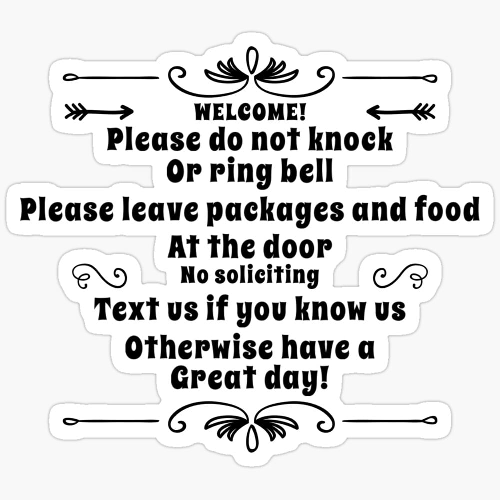 Kira Sticker - Funny Go Away No Soliciting House Dã©Cor Decoration ...