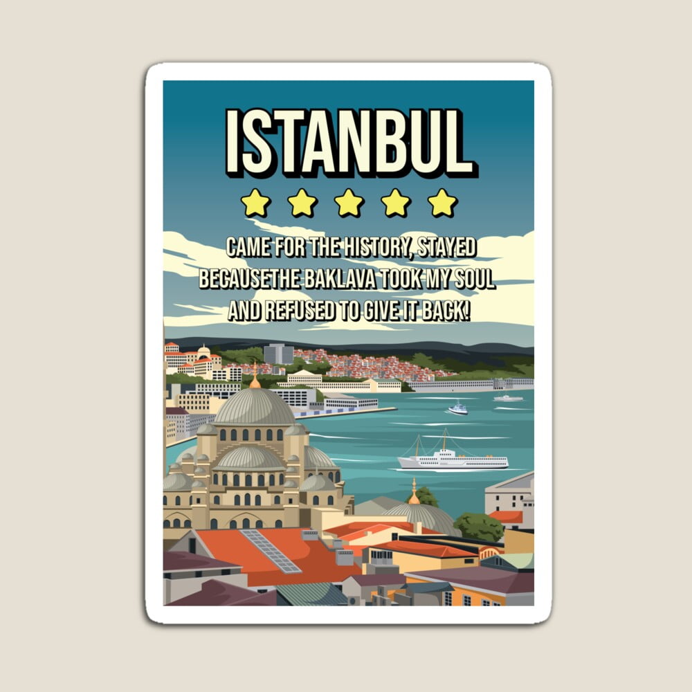 Kira Sticker With Funny Istanbul Turkey Review Vintage Minimal Retro ...
