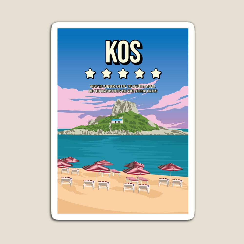Kira Sticker With Funny Kos Greece 5 Star Review Travel Poster ...