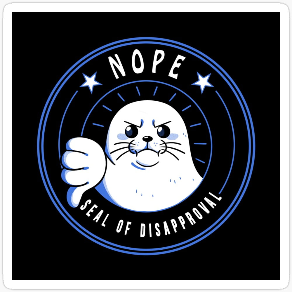 Kira Sticker - Funny Seal Of Disapproval Sticker - Walmart.com