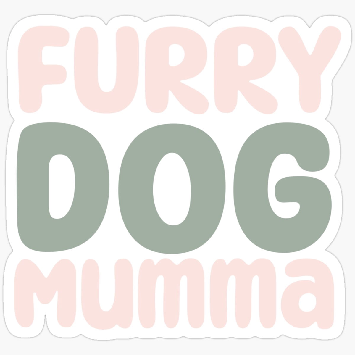 Kira Sticker - Furry Dog Mumma Sticker, Funny Waterproof Decal For Pet ...