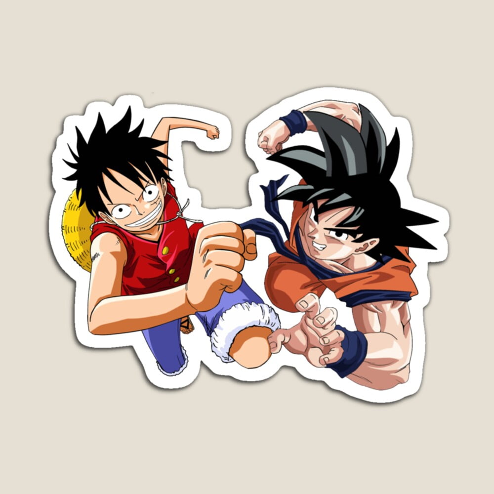 Kira Sticker With G0Ku Dragon Ball Z And Luffy One Piece Decorative ...