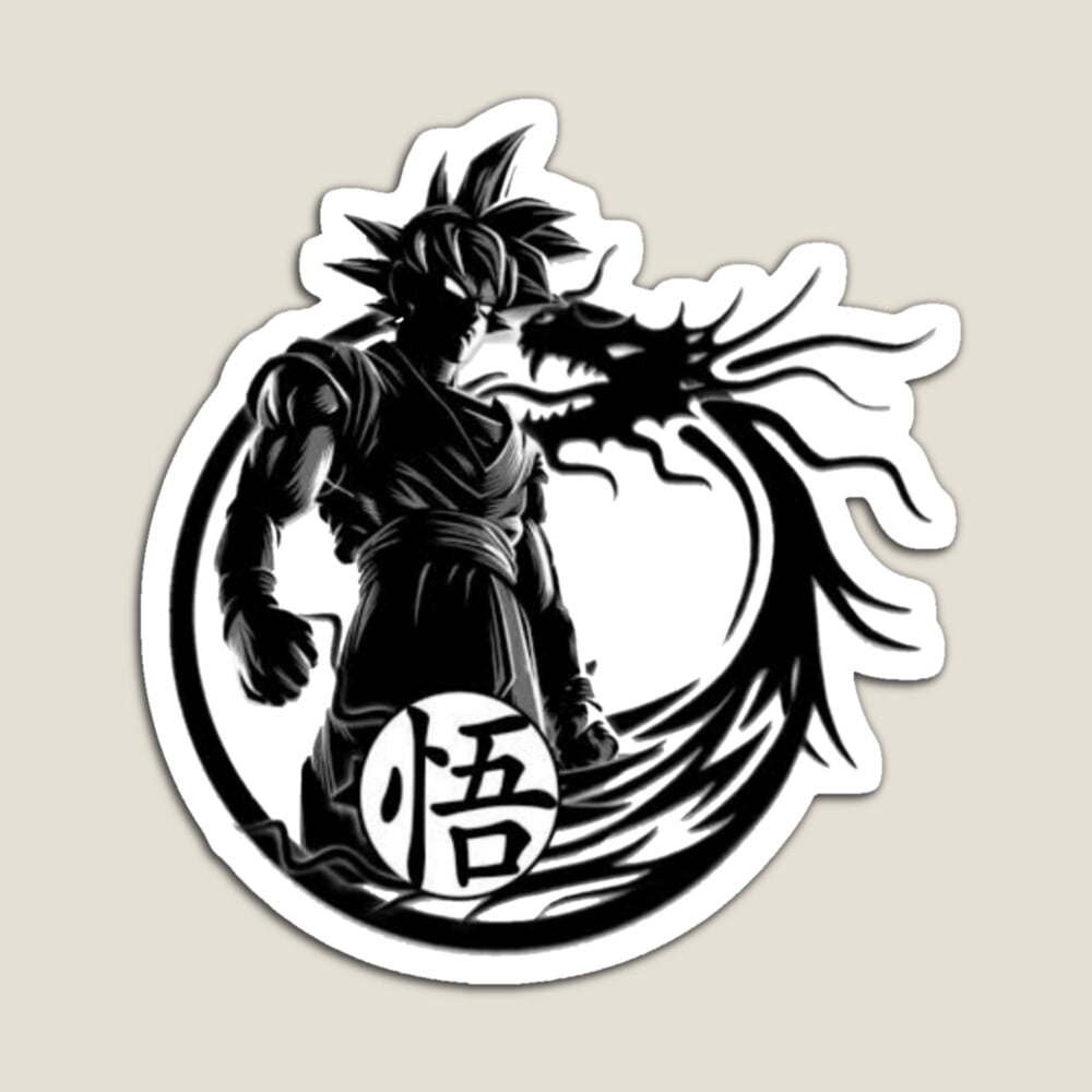 Kira Sticker With G0Ku With Shenron - Silhouette Design Decorative ...