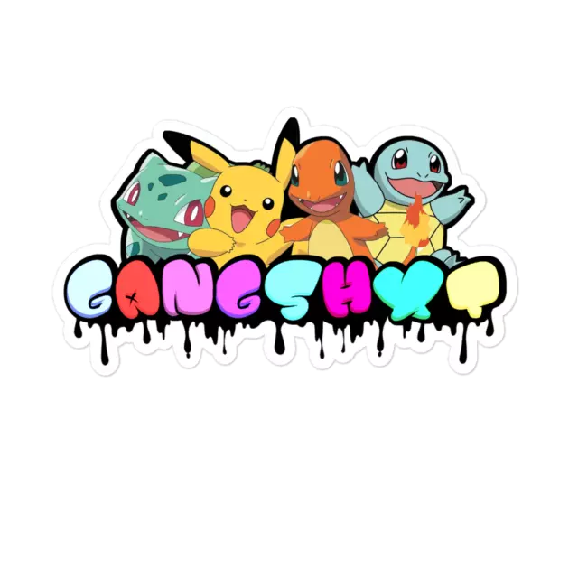 Kira Sticker With Gang Shxt Pokemon Pikachu Bulbasaur Squirtle ...