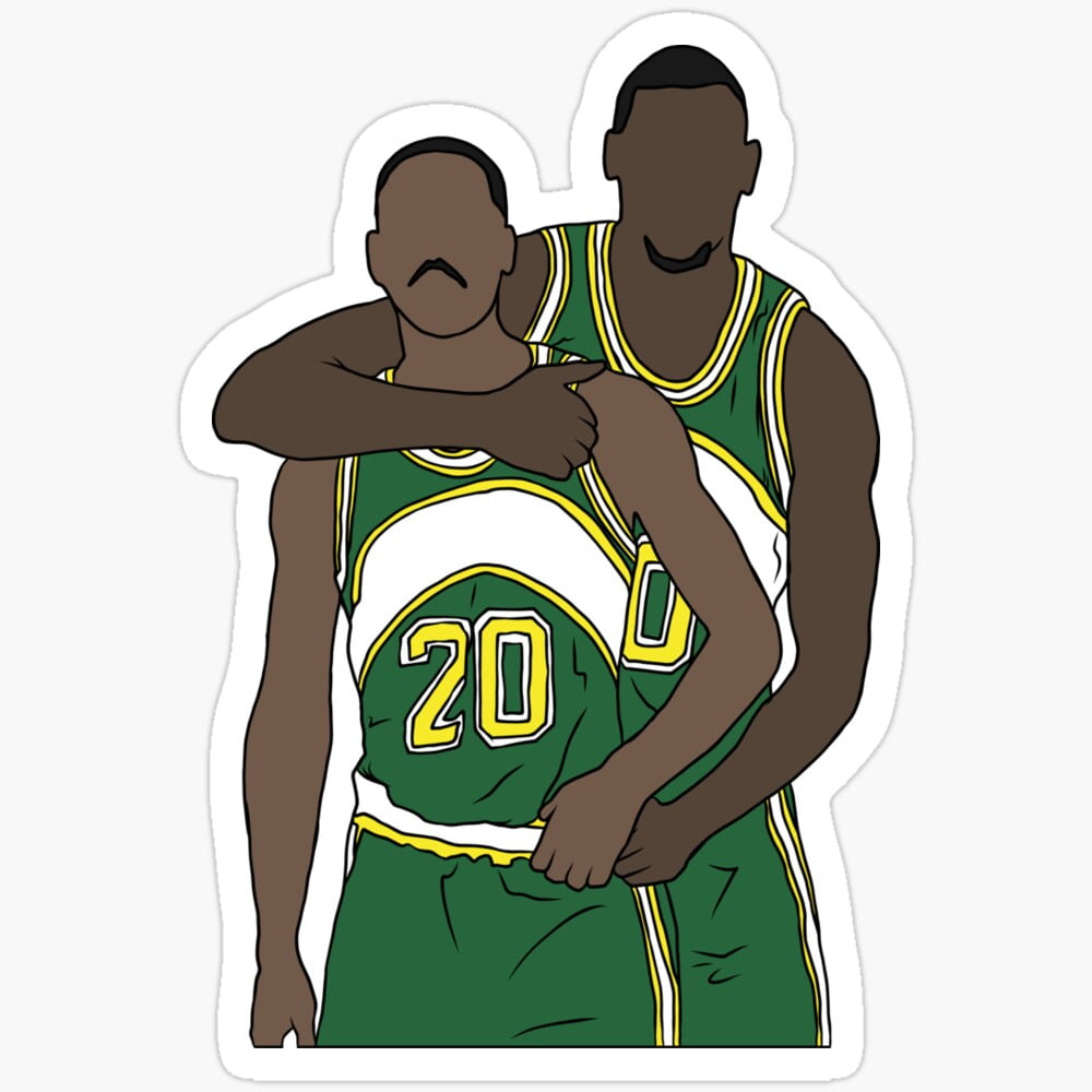 Kira Sticker - Gary Payton And Shawn Kemp Sticker - Single, Trio, Or ...