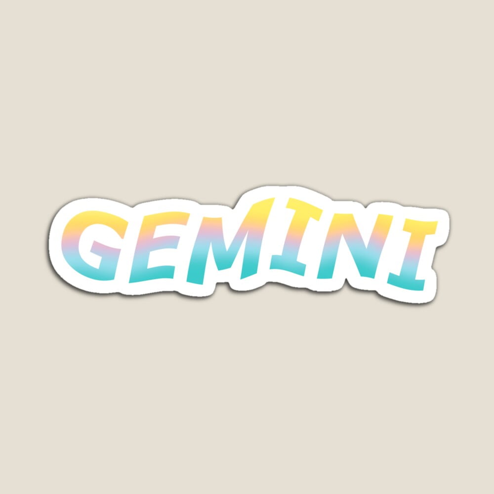 Kira Sticker With Gemini Zodiac Sign Colorful Gradient Sticker ...