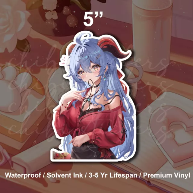 Kira Sticker With Genshin Impact Ganyu Anime Vinyl Waterproof Decal ...