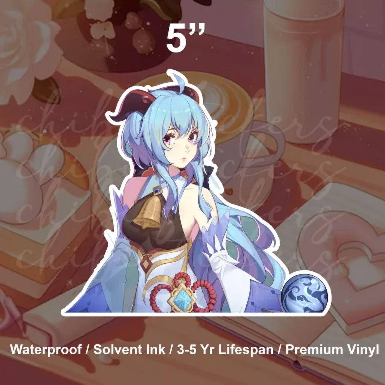 Kira Sticker With Genshin Impact Ganyu Anime Vinyl Waterproof Decal ...