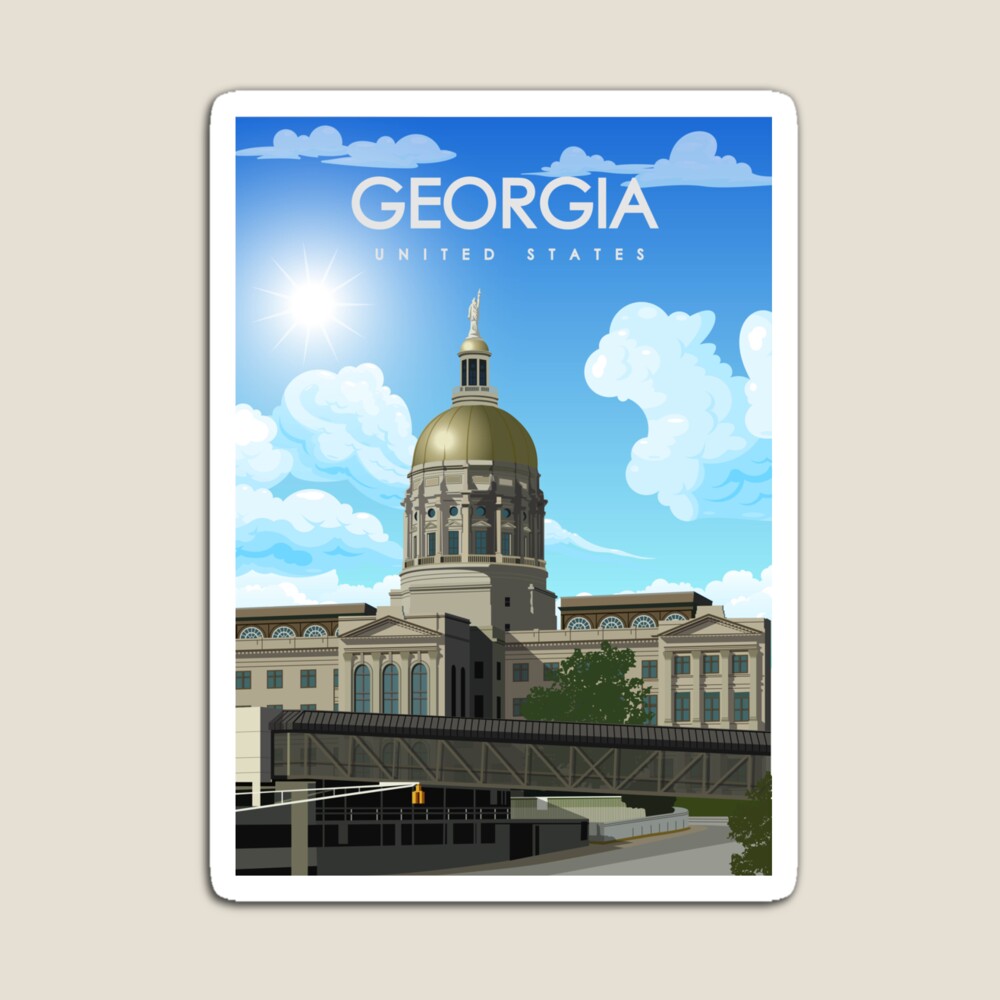 Kira Sticker With Georgia United States Vinatge Minimal Retro Travel ...