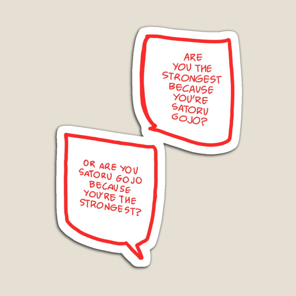 Kira Sticker With Geto And G0Jos Final Conversation, Manga Bubble - Red ...