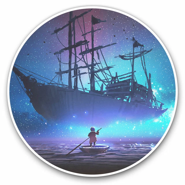 Kira Sticker With Ghost Magical Ship Pirate Fantasy Cool Gift ...