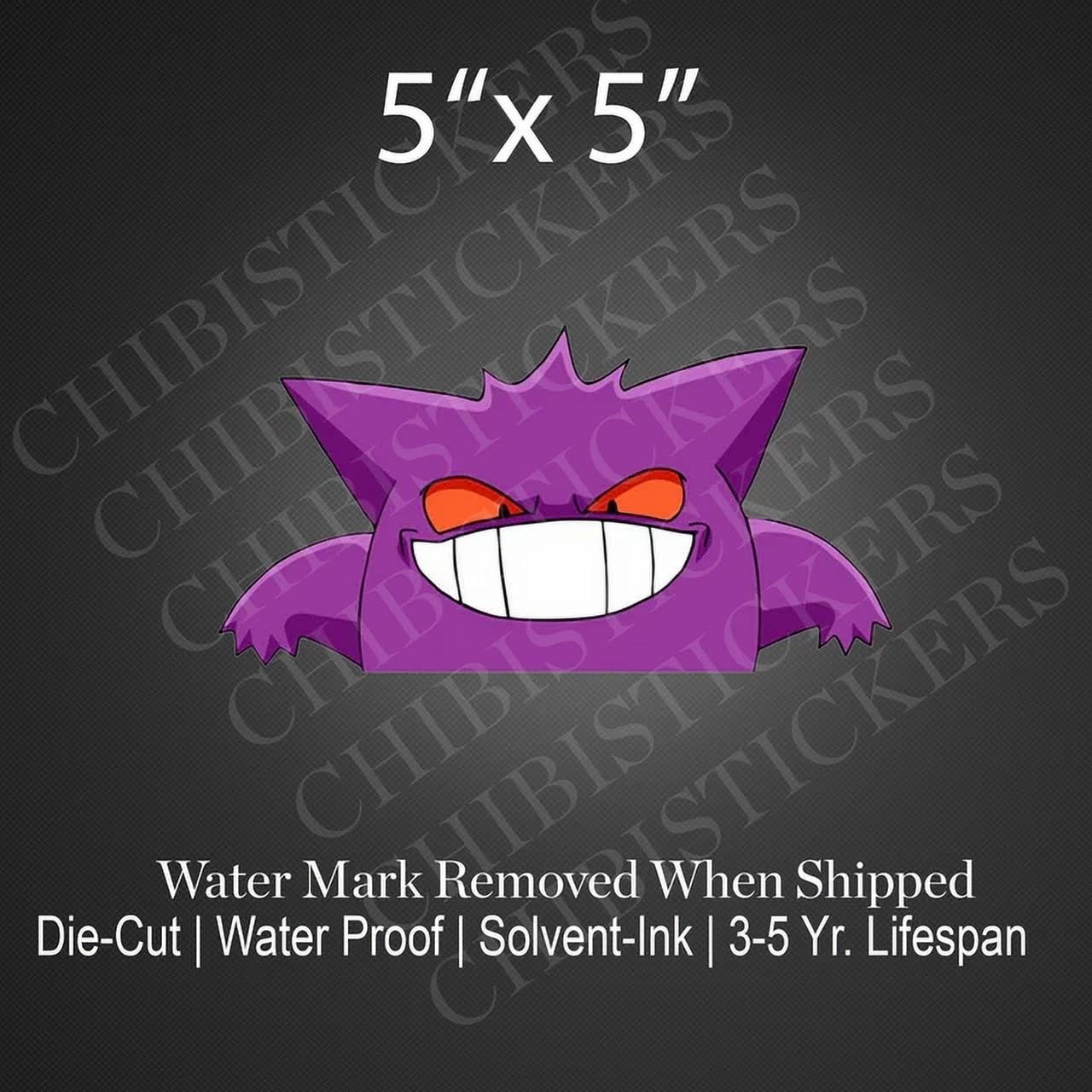 Kira Sticker With Ghost Pokemon Gengar Haunter Ghastly Peeker Vinyl ...