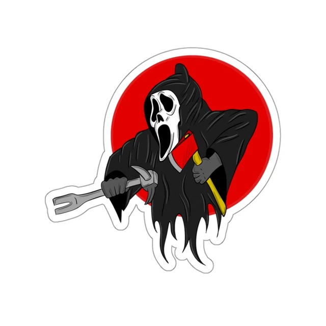Kira Sticker With Ghostface Scream Scary Movie Horror Film Firefighter ...