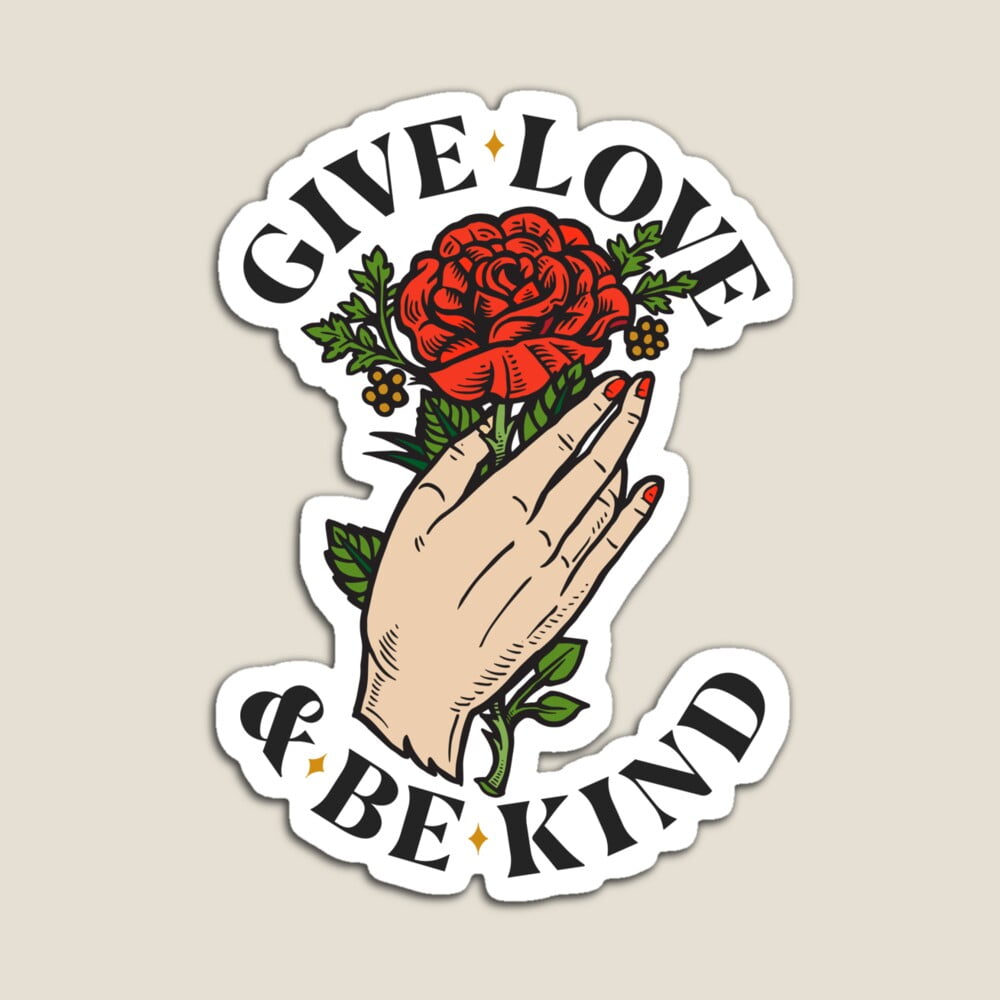 Kira Sticker With Give Love & Be Kind (Black Version) Sticker ...