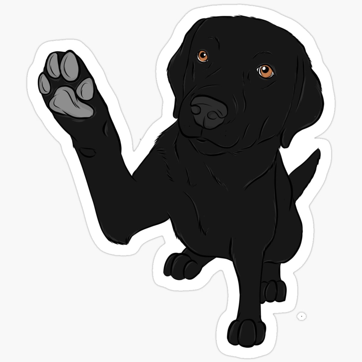 Kira Sticker - Give Me Paw - - Black Lab Sticker, Funny Waterproof ...