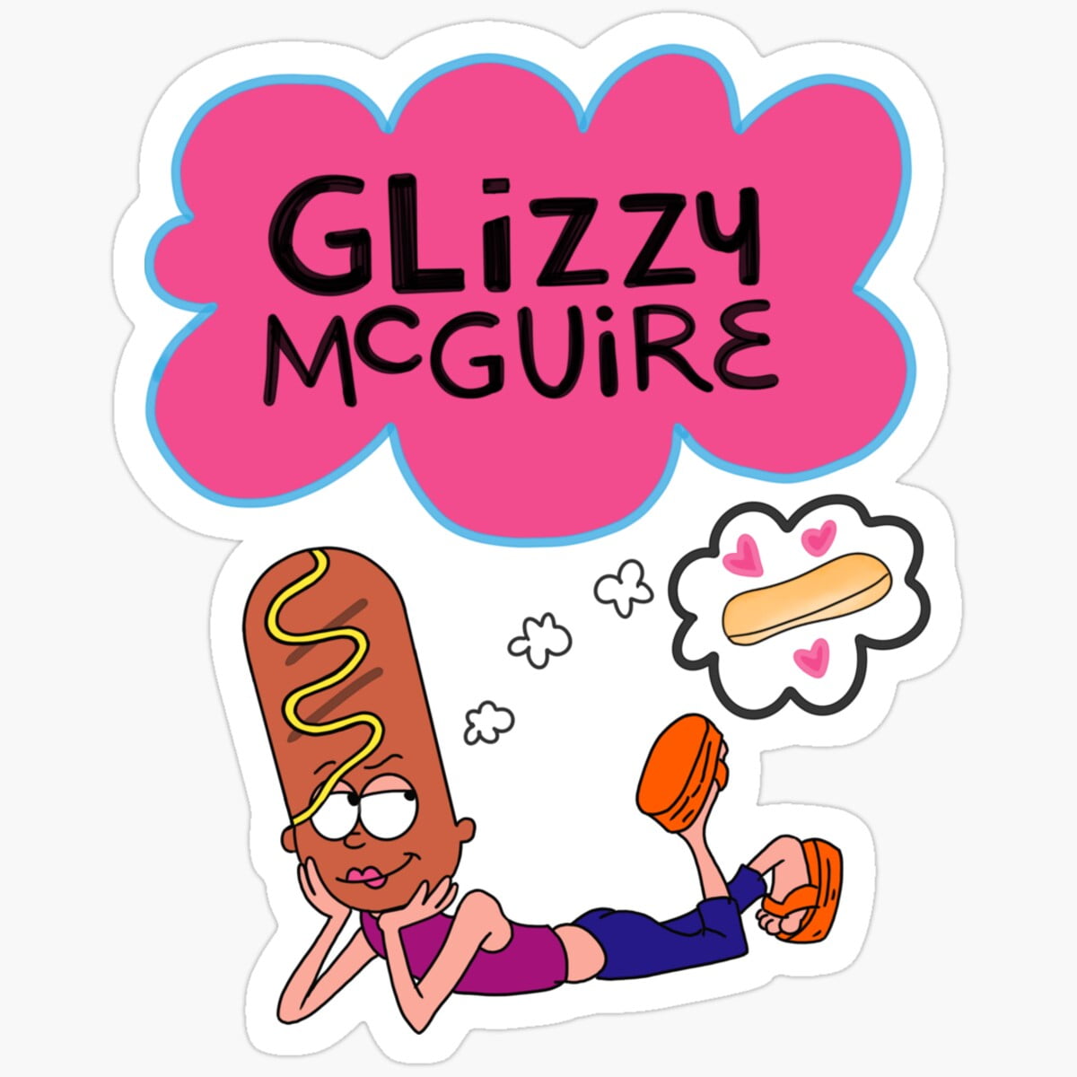 Kira Sticker - Glizzy Mcguire Sticker, Funny Waterproof Decal For Pet ...