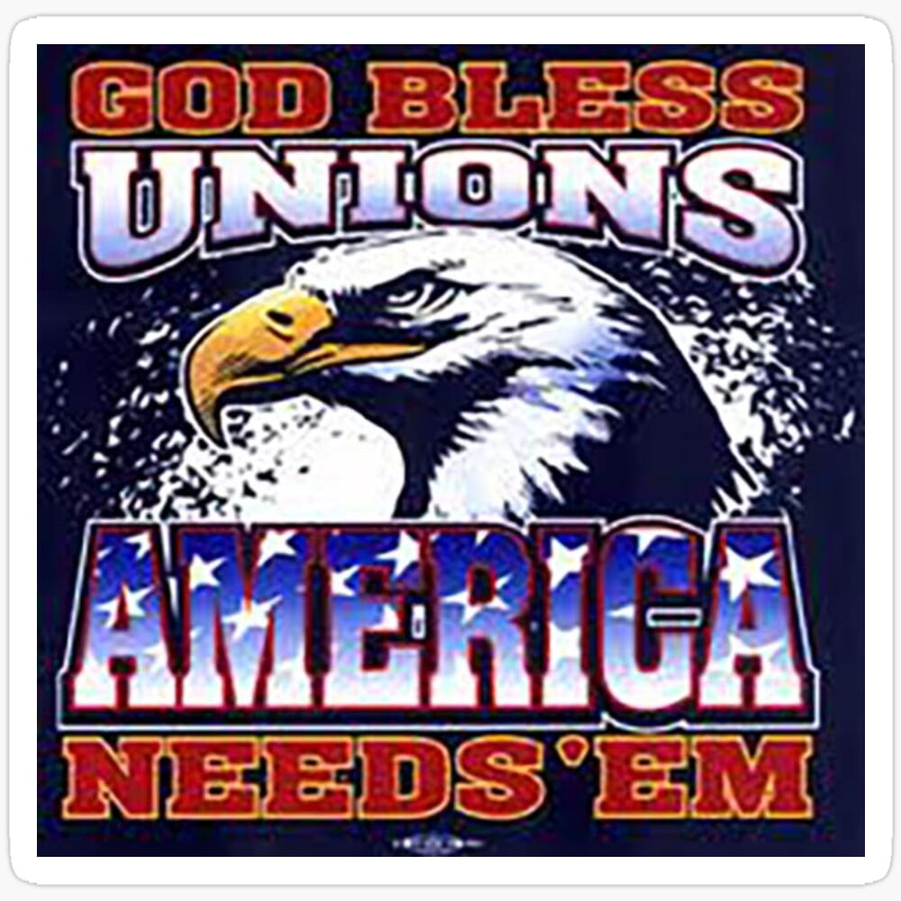 Kira Sticker - God Bless Unions America Eagle Gift For You - Phone Stickers, Waterproof Decals ...
