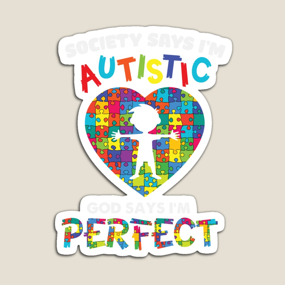 Kira Sticker With God Says I’M Perfect Autism Funny Sticker Decorative ...