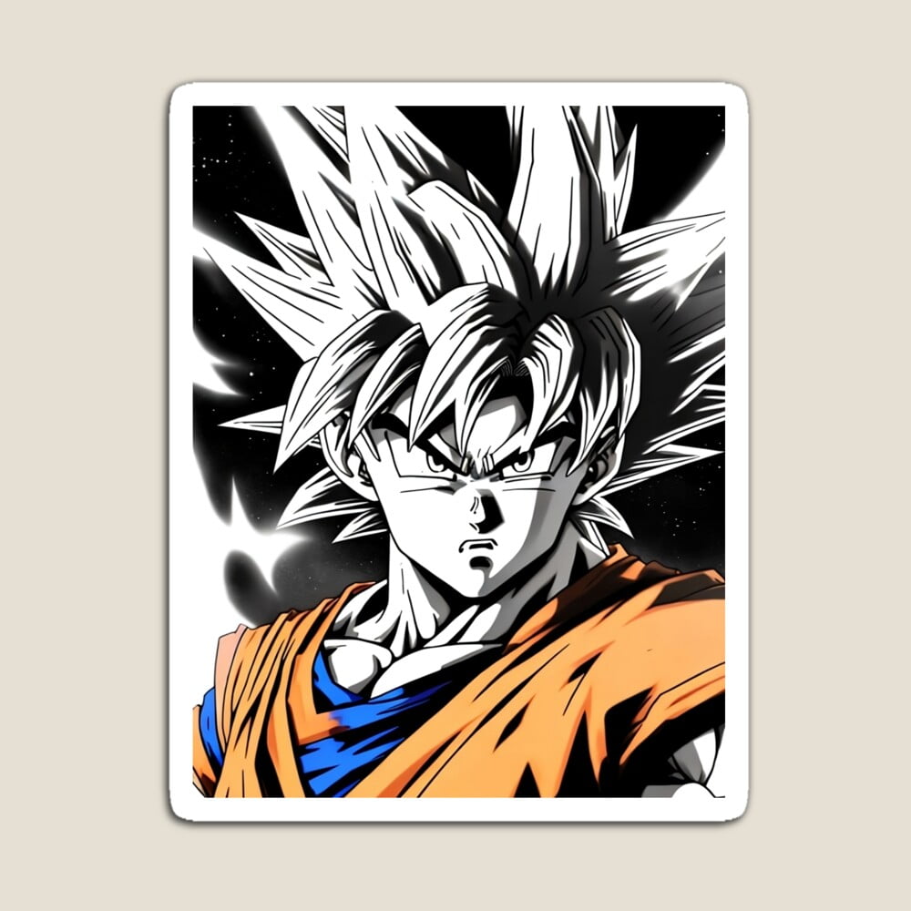 Kira Sticker With Goku From Dragon Ball With A Determined Expression ...