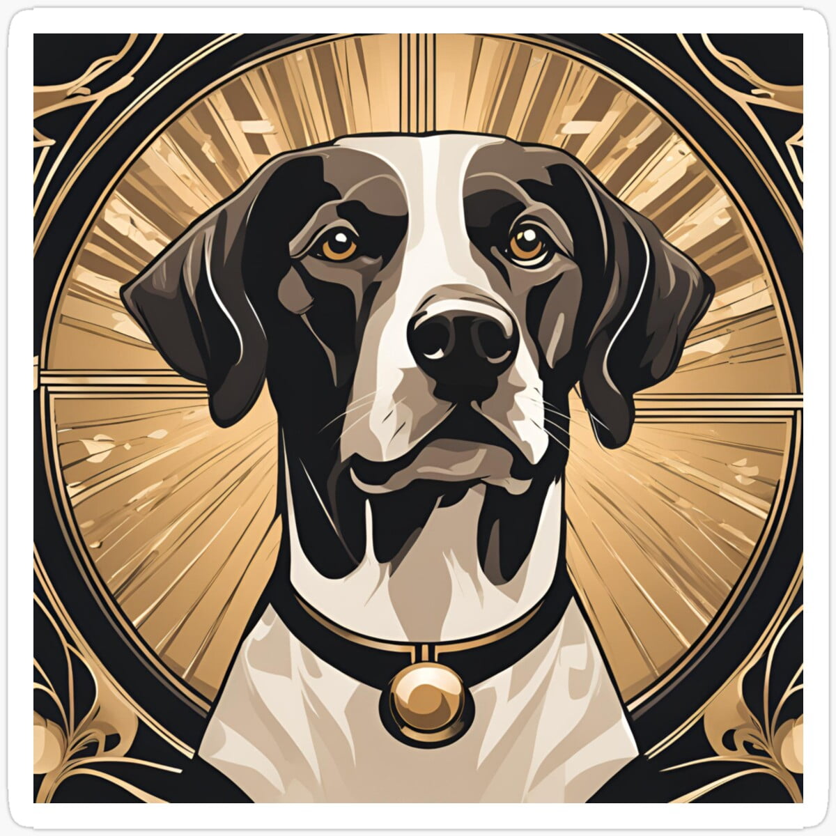 Kira Sticker - Golden Halo Dog Sticker, Funny Waterproof Decal For Pet ...