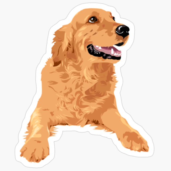 Kira Sticker - Golden Retriever Sticker, Funny Waterproof Decal For Pet ...