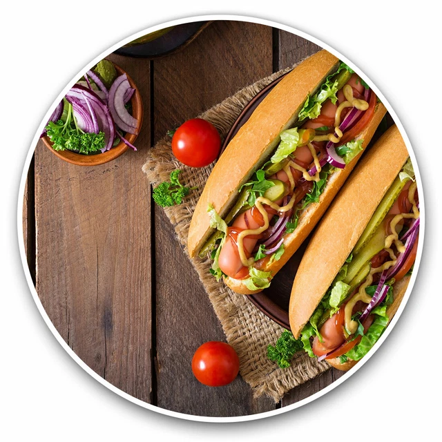 Kira Sticker With Gormet Hot Dogs Food Takeaway Cool Gift Decorative ...