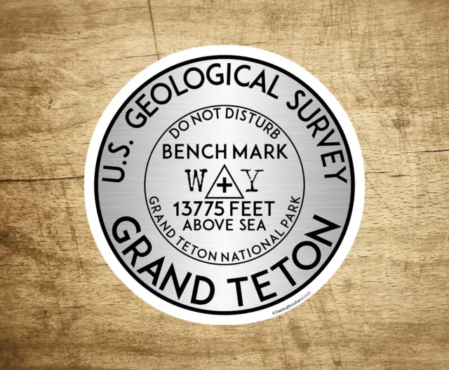 Kira Sticker With Grand Teton Benchmark Usgs Decal Grand Teton National ...
