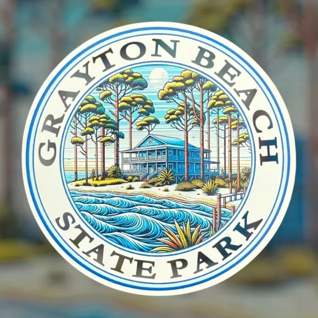 Kira Sticker With Grayton Beach Florida Decal Travel Beach Vintage ...