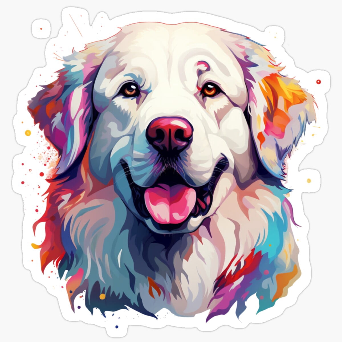 Kira Sticker - Great Pyrenees Sticker, Funny Waterproof Decal For Pet ...