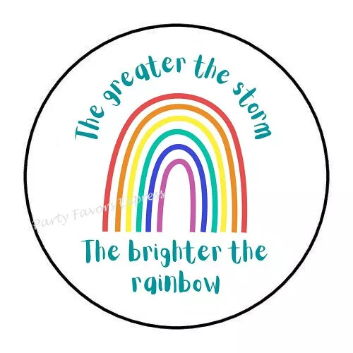 Kira Sticker With The Greater The Storm Brighter Rainbow Decorative ...