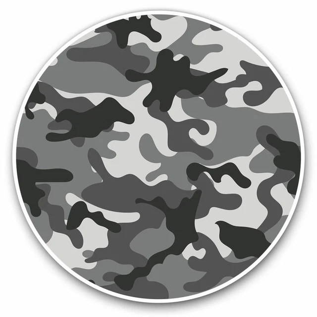 Kira Sticker With Grey Camouflage Army Print Camo Cool Gift Decorative ...