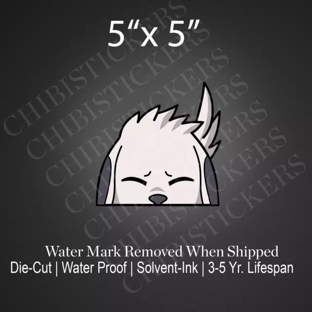 Kira Sticker With Grey Ninja Puppy Pup Dog Cute Kid Peeker Vinyl ...