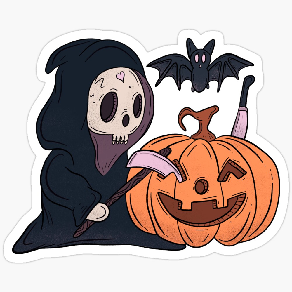 Kira Sticker - Grim Reaper Halloween Spirt - Phone Stickers, Waterproof Decals Water Bottles ...